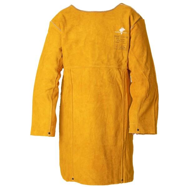 (Weldas) Golden BrownTM レザー製溶接用ガウンエプロン、ゴム製ウエストストラップ付きのオープンバック、44-2847XL、ゴールデンブラウン、（XLサイズ）。