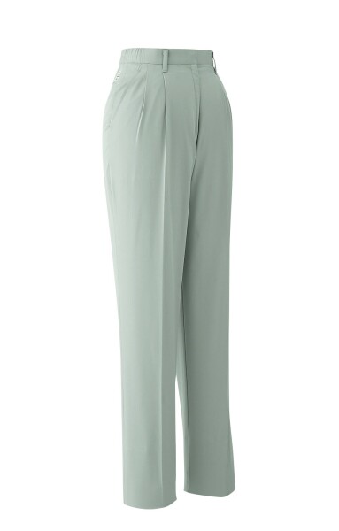 ASAHICHO レディスパンツ(ツータック) 春夏用 E7307 4 オリーブ LL