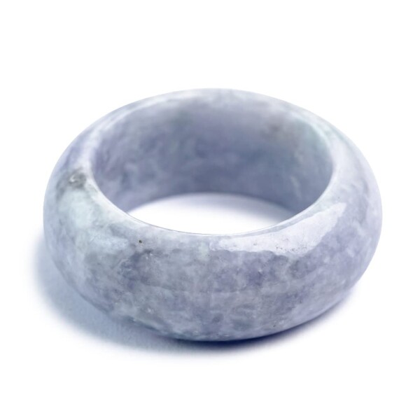 10号 糸魚川天然翡翠 くりぬき指輪 ラベンダー 日本国石 縄文のパワーストーンYB0354