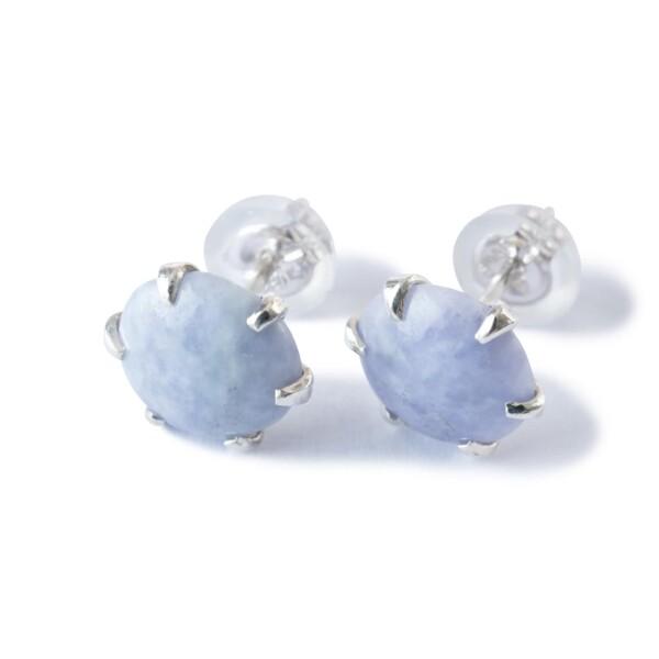 糸魚川天然翡翠 8mm シルバーピアス 日本国石 縄文のパワーストーン APS0154