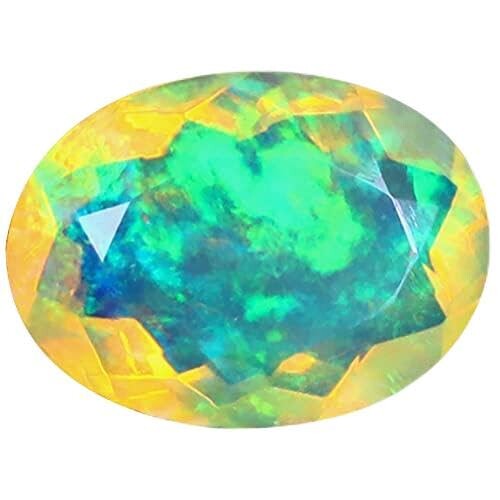 レインボーオパール ルースストーン 2.72 ct OVAL (12 x 9 mm) FLASHING 360 DEGREE MULTICOLOR RAINBOW ETHIOPIAN OPAL LOOSE GEMSTONE
