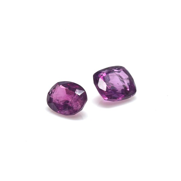 (premium stone gallery) パープル・サファイア（カシミール産）2粒 1.5ct #T2097