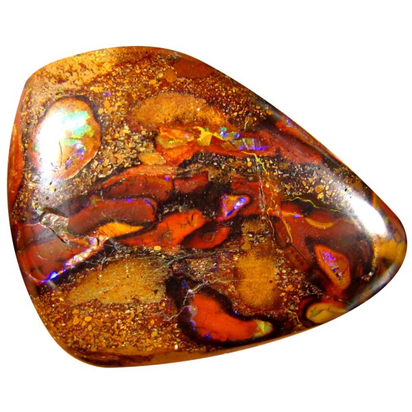 ボルダーオパール ルースストーン 19.13 ct Fancy Shape (21 x 18 mm) Multi Color Australian Koroit Boulder Opal Natural Loose Gemstone