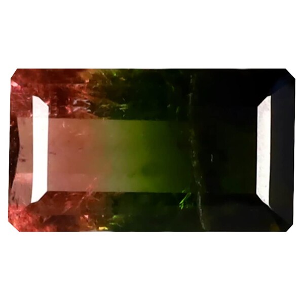 スイカトルマリン ルースストーン 1.58 ct OCTAGON (9 x 5 mm) UNHEATED/UNTREATED BRAZILIAN WATERMELON TOURMALINE LOOSE GEMSTONE