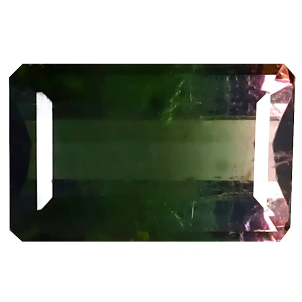 スイカトルマリン ルースストーン 1.85 ct OCTAGON (9 x 6 mm) UNHEATED/UNTREATED BRAZILIAN WATERMELON TOURMALINE LOOSE GEMSTONE