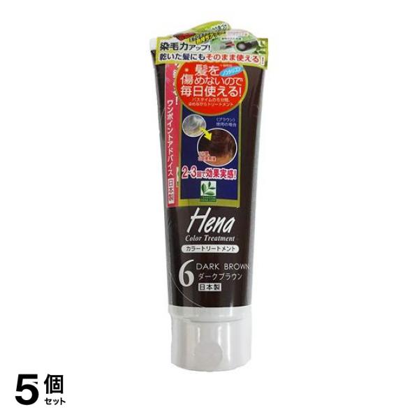 5個セット クーポン有 テンスター ヘナ カラートリートメント 6ダークブラウン 250g