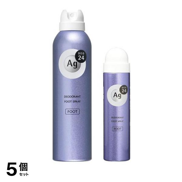 5個セット クーポン有 Ａｇ ＤＥＯ２４（エージーデオ２４） フットスプレーｈ 無香料 Ｌ 142g ＆Ｓ 40g