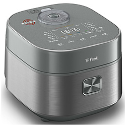(中古)T-FAL ザ・ライス 遠赤外線IH炊飯器 メタリック RK882CJ0 [5.5合 /IH] (箱破損品)(198-ud)