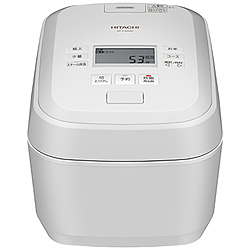 (中古)HITACHI (展示品) 炊飯ジャー 圧力＆スチーム ふっくら御膳 フロストホワイト RZ-V100HM [5.5合 /圧力IH](305-ud)