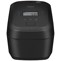 (中古)HITACHI (展示品) 炊飯ジャー 圧力＆スチーム ふっくら御膳 フロストブラック RZ-V100JM-K [5.5合 /圧力IH](258-ud)