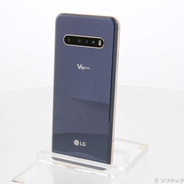 (中古)LG LG V60 ThinQ 5G 128GB クラッシ-ブルー A001LG SoftBankロック解除SIMフリー(344-ud ...
