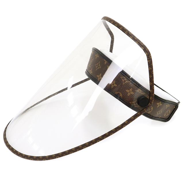 （新品・未使用品）ルイ ヴィトン LOUIS VUITTON モノグラム レザー ビジェール LVシールド サンバイザー フェィスシールド ハット 帽子 M76727