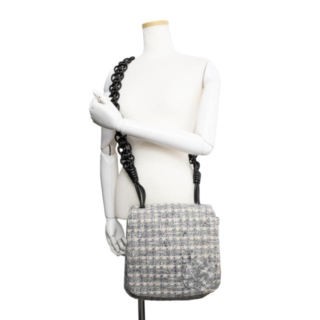 美品）シャネル CHANEL カメリア レザー チェーン ショルダーバッグ