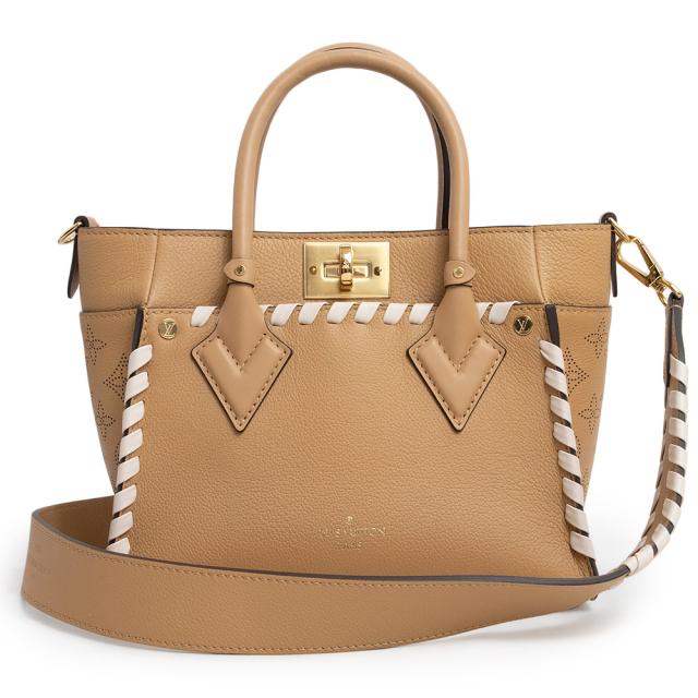 （新品・未使用品）ルイ ヴィトン LOUIS VUITTON オンマイサイド PM 2Way ショルダー ハンドバッグ 斜め掛け マヒナ カーフスキン レザー アリゾナベージュ ゴールド金具 M21585