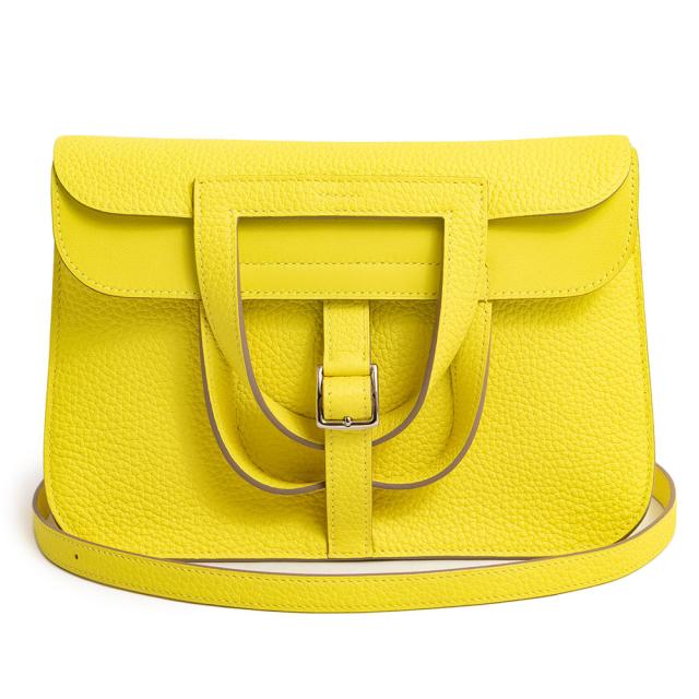 （新品・未使用品）エルメス HERMES アルザン 25 2way ショルダー ハンドバッグ 斜め掛け トリヨンクレマンス レザー ライム イエロー 黄 シルバー金具 U刻印