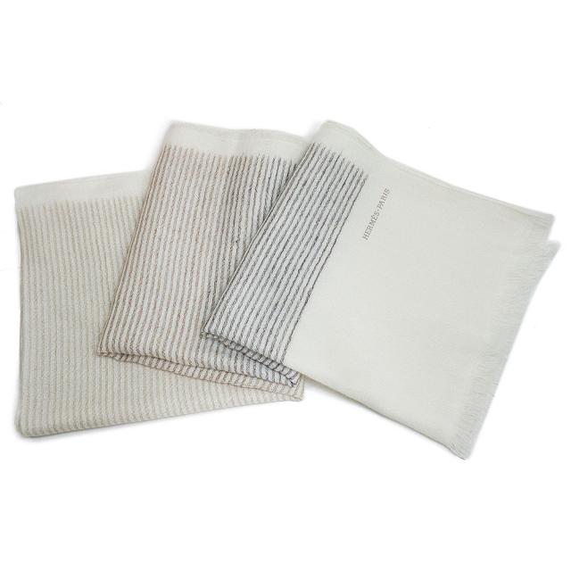 （新品・未使用品）エルメス HERMES ホライゾン 大判 ストール ショール マフラー スカーフ カシミヤ 100％ マロン グラデ—ション ブラウン ホワイト 茶 白 箱付