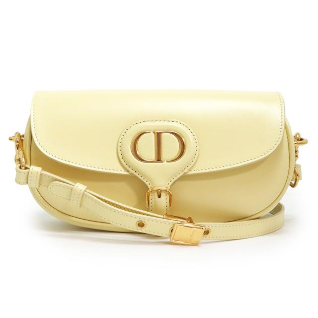 （未使用　展示品）クリスチャンディオール Christian Dior ボビー BOBBY スモール イーストウエスト 30 モンテーニュ ショルダーバッグ カーフスキン レザー ライトイエロー 黄 ゴールド金具 M9327UMOL