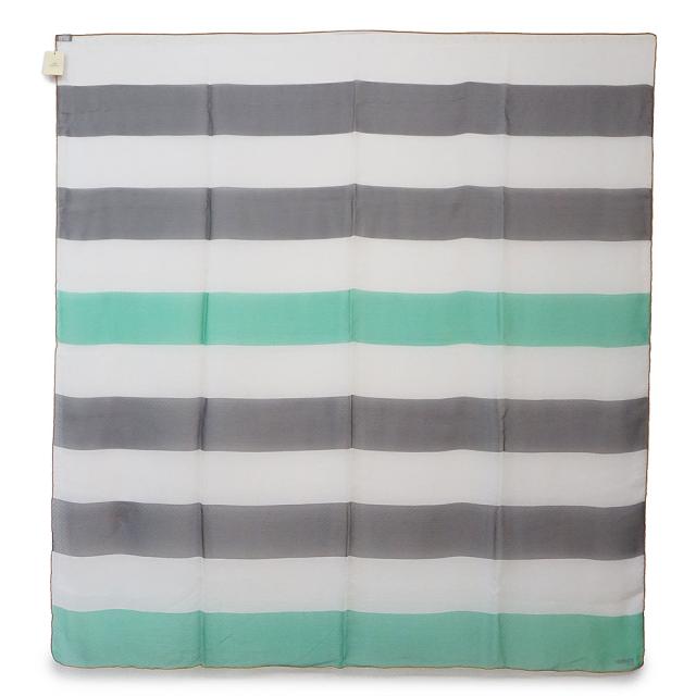 （新品・未使用品）エルメス HERMES モスリン カレ 120 トランザット TRANSAT 大判 ショール ストール スカーフ シルク100％ シフォン ブラン グリーン ノワール ホワイト ブラック 白 緑 黒 箱付