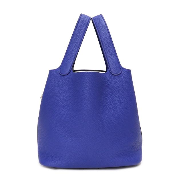 （未使用　展示品）エルメス HERMES ピコタンロック 22 MM ハンドバッグ トリヨンクレマンス レザー ブルーロイヤル ロワイヤル 青 シルバー金具 U刻印