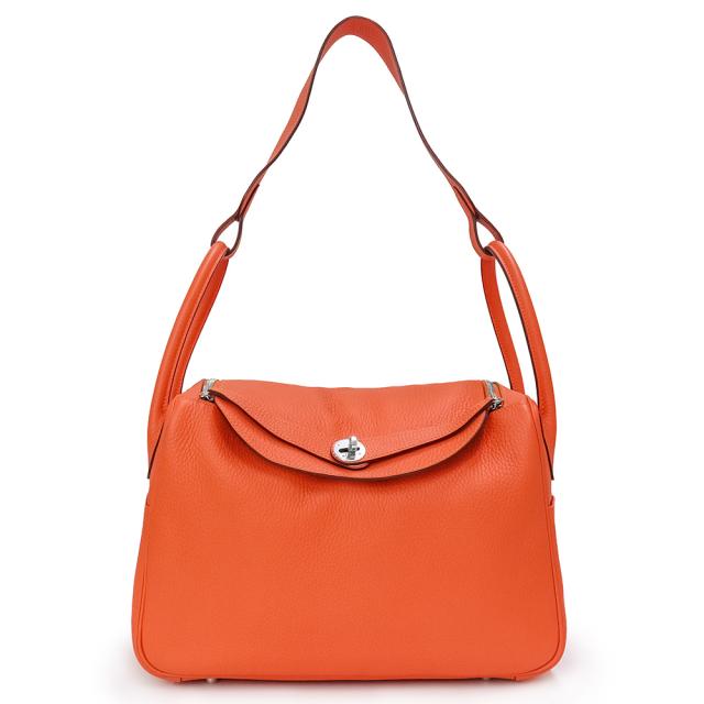 （未使用　展示品）エルメス HERMES リンディ 34 2way ショルダー ハンドバッグ トリヨンクレマンス レザー フー オレンジ シルバー金具 □R刻印