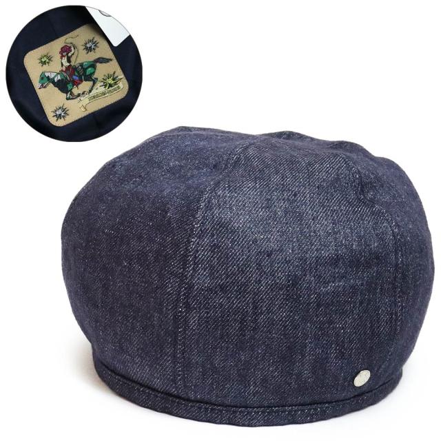 （新品・未使用品）エルメス HERMES ガブリエル セリエ クルー ド セル ベレー帽 ハット 帽子 #58 ファインデニム インディゴ ブルー 青 シルバー金具 箱付