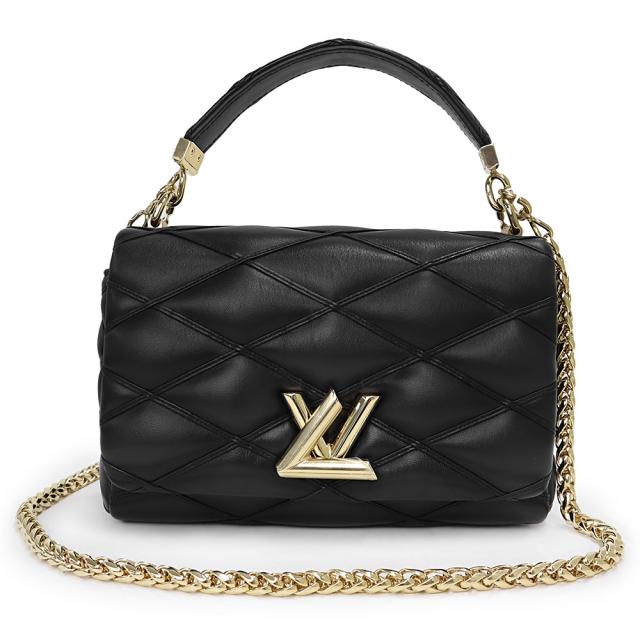 （未使用　展示品）ルイ ヴィトン LOUIS VUITTON GO-14 MM チェーン キルティング 2way ショルダー ハンドバッグ 斜め掛け ラムスキン レザー ノワール ブラック 黒 ゴールド金具 M22891