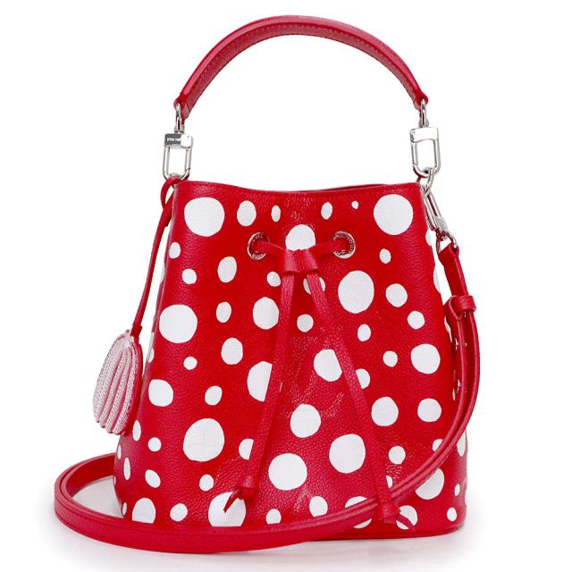 （新品・未使用品）ルイ ヴィトン LOUIS VUITTON 草間彌生 ヤヨイ クサマ コラボ LV×YK ネオノエ BB 2Way ショルダー ハンドバッグ 斜め掛け モノグラムアンプラント レザー レッド 赤 シルバー金具 M46413