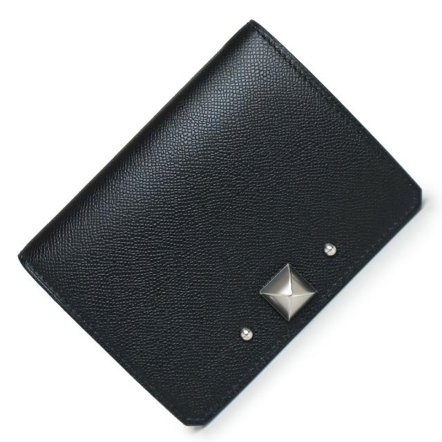 （新品・未使用品）エルメス HERMES メドール カードケース 名刺入れ 定期入れ パスケース ヴォーマダム レザー ノワール ブラック 黒 シルバー金具 W刻印 箱付