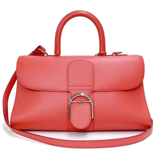 （未使用　展示品）デルボー デルヴォー DELVAUX Brillant East West イースト ウエスト ブリヨン 2WAY ショルダー ハンドバッグ ボックスカーフ レザー レッド 赤 A0311BOX50TDPCN