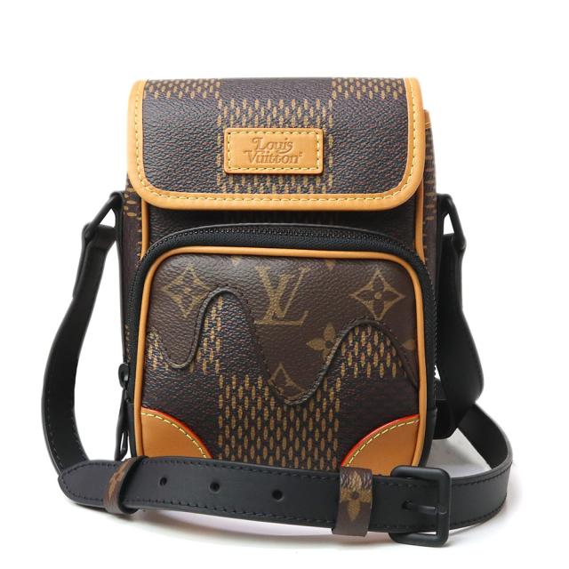 （新品・未使用品）ルイ ヴィトン LOUIS VUITTON アマゾン LV スクエアード NIGO コラボ メッセンジャー 斜め掛け ショルダーバッグ ダミエジャイアント モノグラム ブラウン 茶 N40357 箱付
