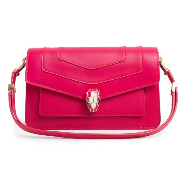 （新品・未使用品）ブルガリ BVLGARI セルペンティ フォーエバー East-West スモール 2way ショルダーバッグ カーフスキン レザー ピンク ゴールド金具 292102