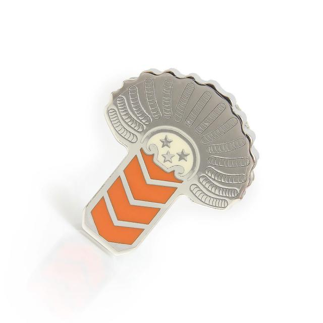 （新品・未使用品）エルメス HERMES エポレット Epaulette 肩章 スカーフリング ツイリー ラッカー パラディウム オレンジ イヴォワール シルバー 箱付