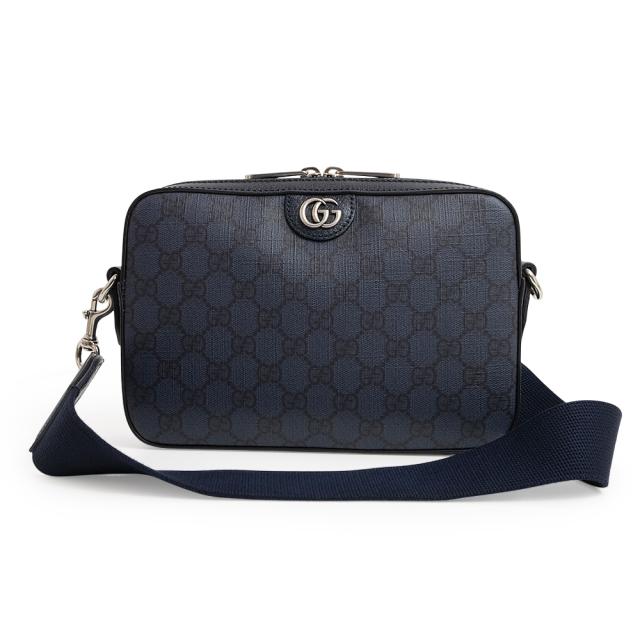 （未使用　展示品）グッチ GUCCI オフィディア スモール クロスボディ ショルダーバッグ 斜め掛け GGスプリームキャンバス ブルー ブラック 紺 黒 シルバー金具 699439