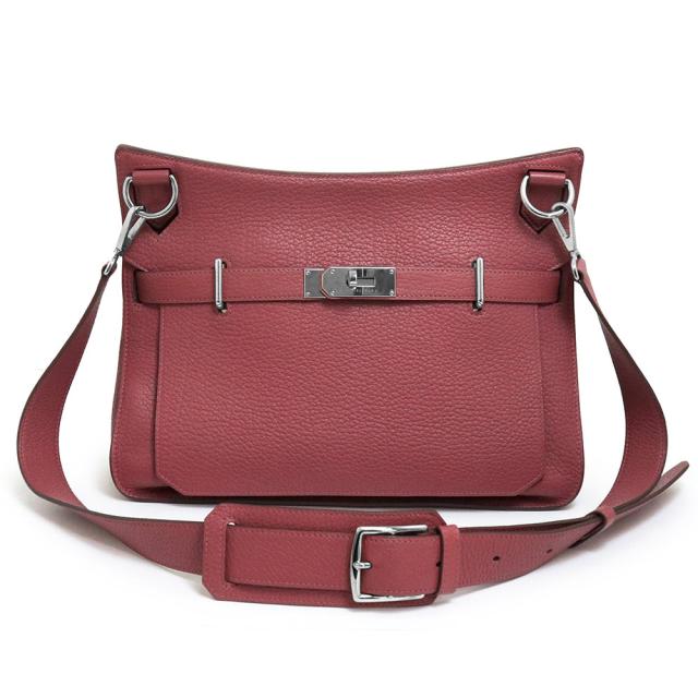 （中古）エルメス HERMES ジプシエール 34 ショルダーバッグ 斜め掛け トゴ レザー ローズウッド ピンクパープル シルバー金具 □R刻印