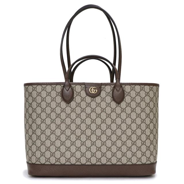 （未使用　展示品）グッチ GUCCI オフィディア ダブルG オンライン限定 ミディアム トート ショルダー ハンドバッグ 2way GGスプリームキャンバス レザー ベージュ ブラウン 茶 ゴールド金具 739730