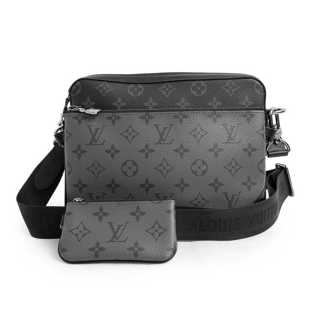 （未使用　展示品）ルイ ヴィトン LOUIS VUITTON トリオ メッセンジャー ショルダーバッグ 斜め掛け モノグラムエクリプス モノグラムエクリプスリバース ブラック 黒 シルバー金具 M69443
