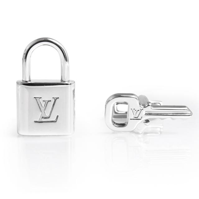 （中古）ルイ ヴィトン LOUIS VUITTON ブトン ドゥ マンシェット カデナ＆クレ パドロック キー カフス SV925 シルバー M64600 箱付