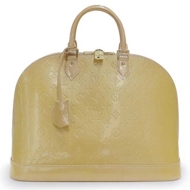 （未使用保管品）ルイ ヴィトン LOUIS VUITTON アルマ MM ハンドバッグ ヴェルニ レザー モノグラム ローズフロランタン ベージュ ゴールド金具 M91610