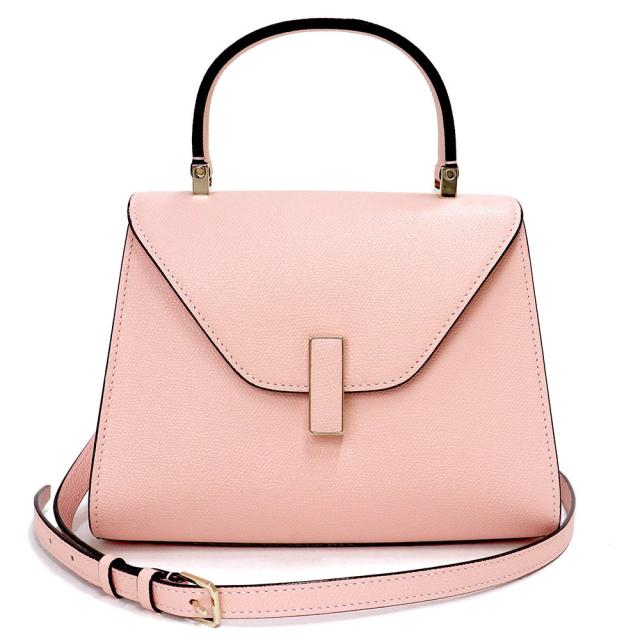 （未使用　展示品）ヴァレクストラ Valextra イジィデ ミニ 2WAY ショルダー ハンドバッグ 斜め掛け ソフトカーフ レザー ペオニア ピンク ライトゴールド金具 WBES0036028LOC99
