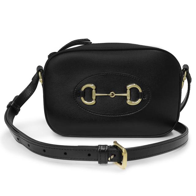 （新品・未使用品）グッチ GUCCI ホースビット 1955 スモール カメラ ショルダーバッグ 斜め掛け レザー ブラック 黒 ゴールド金具 760196