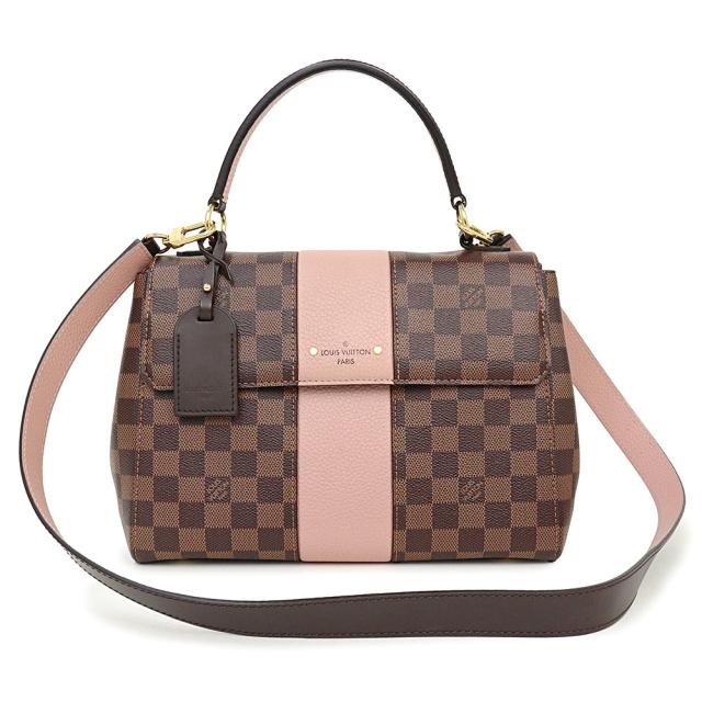 （中古）ルイ ヴィトン LOUIS VUITTON ボンドストリート2way ショルダー ハンドバッグ 斜め掛け ダミエ トリヨンレザー ブラウン マグノリア ピンク 茶 ゴールド金具 N64417