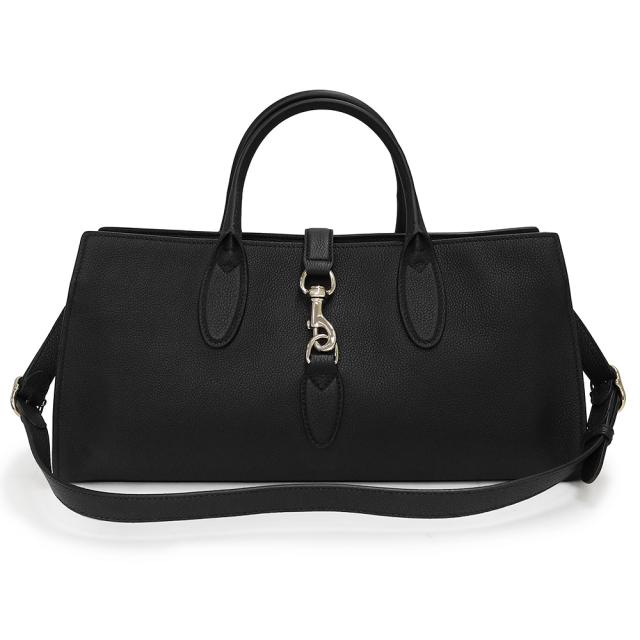 （新品・未使用品）グッチ GUCCI ジャッキー ミディアム 2way ショルダー ハンドバッグ グレインレザー ブラック 黒 ライトゴールド金具 795282
