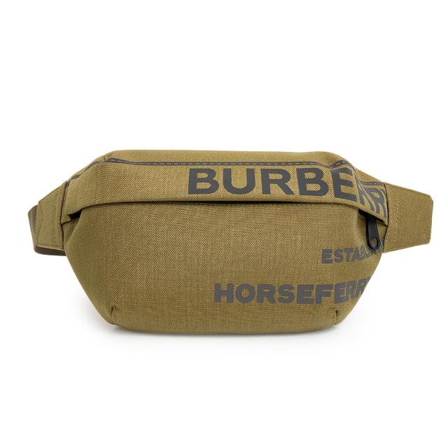 （新品・未使用品）バーバリー BURBERRY SONNY ソニー ベルト ウエスト ボディバッグ 斜め掛け ポリアミド DEEPMOSSGREEN ディープモスグリーン 緑 ブラック金具 8050810