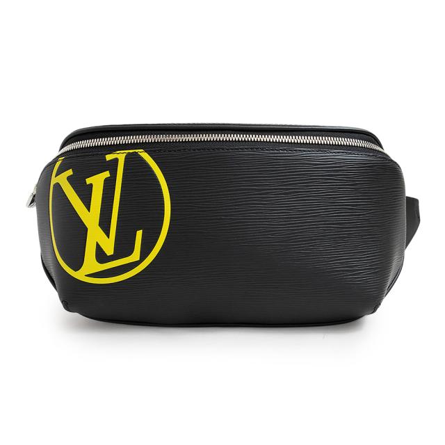 （未使用　展示品）ルイ ヴィトン LOUIS VUITTON エピ LVサークル ショルダー ボディバッグ 斜め掛け エピレザー ブラック イエロー 黒 シルバー金具 M55131
