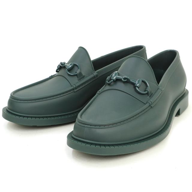 （未使用保管品）グッチ GUCCI ラッカーフィニッシュ ローファー ラバー VINTAGE GREEN ビンテージグリーン 緑 グリーン金具 771340