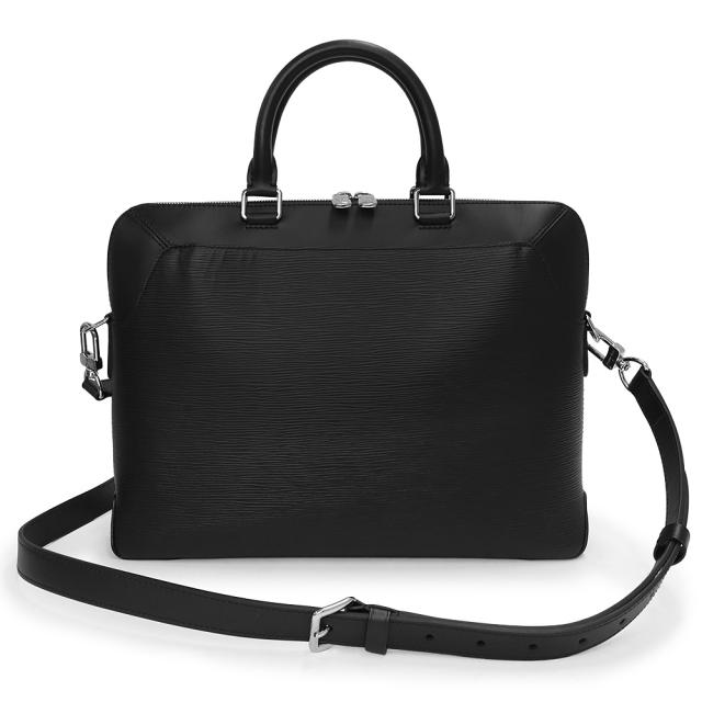 （美品）ルイ ヴィトン LOUIS VUITTON オリバー ブリーフケース 2way ショルダー ビジネス ハンドバッグ 斜め掛け エピレザー ノワール ブラック 黒 シルバー金具 M51689