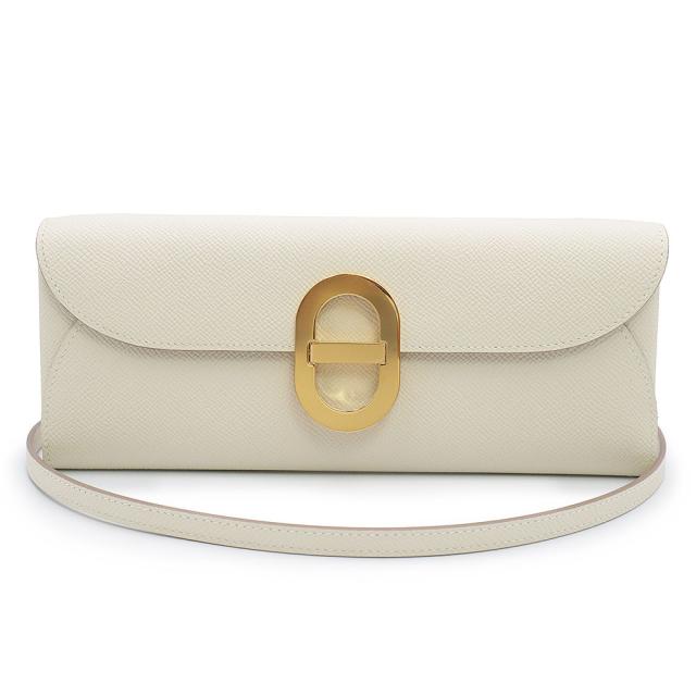 （新品・未使用品）エルメス HERMES シェーヌ ダンクル マイヨン トゥーゴー ウォレット 長財布 2WAY クラッチ ショルダーバッグ 斜め掛け ヴォーエプソン レザー クレ オフホワイト 白 ゴールド金具 W刻印