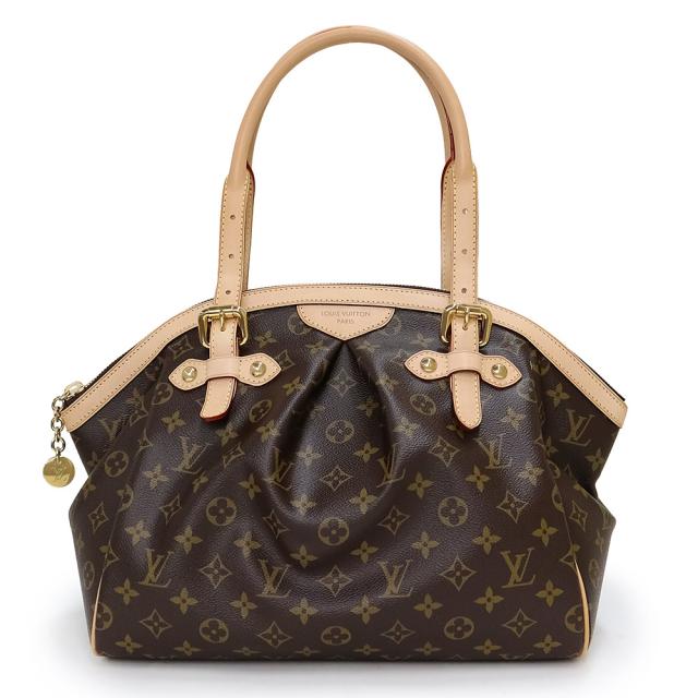 （未使用　展示品）ルイ ヴィトン LOUIS VUITTON ティヴォリ GM トートバッグ モノグラム ヌメ革 レザー ブラウン 茶 ゴールド金具 M40144