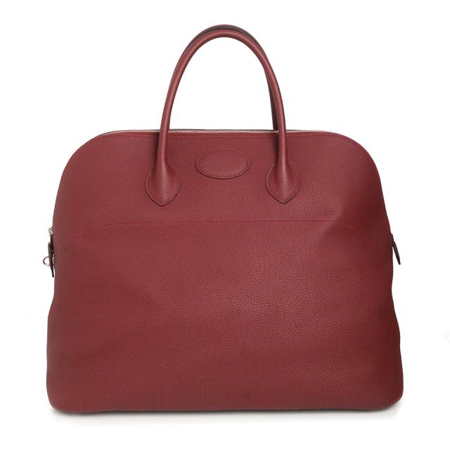 （中古）エルメス HERMES ボリード 45 ハンドバッグ トゴ レザー Rouge H ルージュアッシュ ワインレッド 赤 シルバー金具 □Q刻印