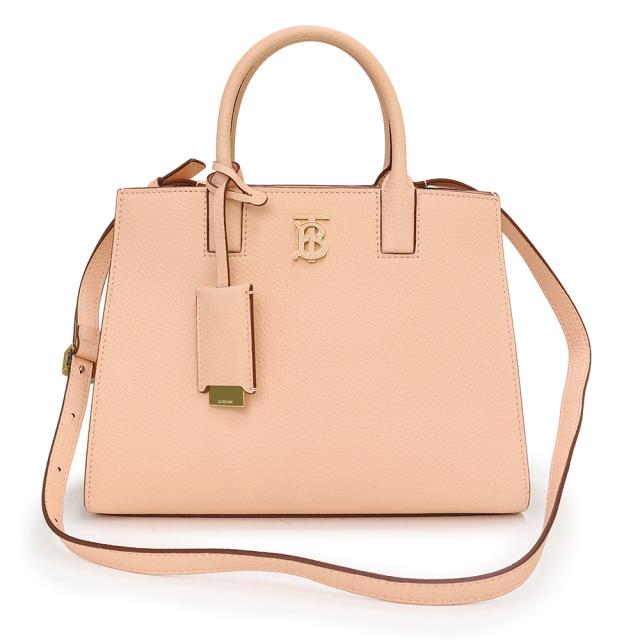 （新品・未使用品）バーバリー BURBERRY ミニ フランシス 2way ショルダー ハンドバッグ 斜め掛け  グレイニーレザー ピーチピンク ゴールド金具 8055685